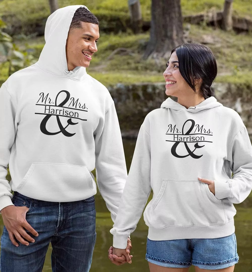 Creative Custom Hoodie Designs for Couples at Freshly Baked Tees